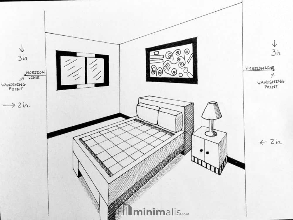 4 Tekhnik Sketsa Kamar Tidur Minimalis Agar Nampak Profesional - Minimalist