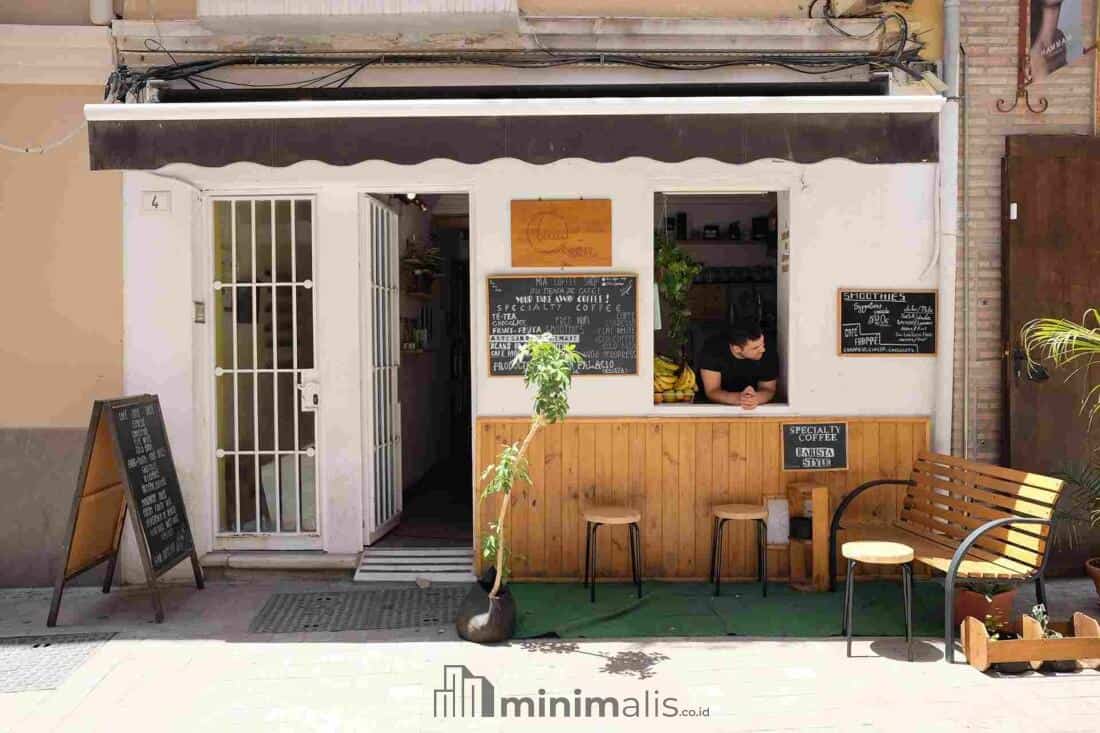 Konsep Kedai Minimalis yang Kece untuk Jajanan Pinggir Jalan - Minimalist
