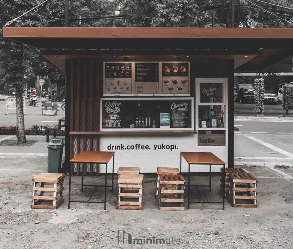 Konsep Kedai Minimalis yang Kece untuk Jajanan Pinggir Jalan