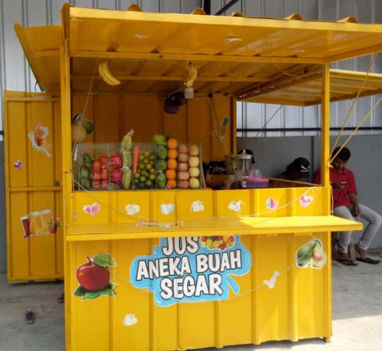 4 Ide Membuat Gerobak Jus Buah Minimalis Penarik Cuan