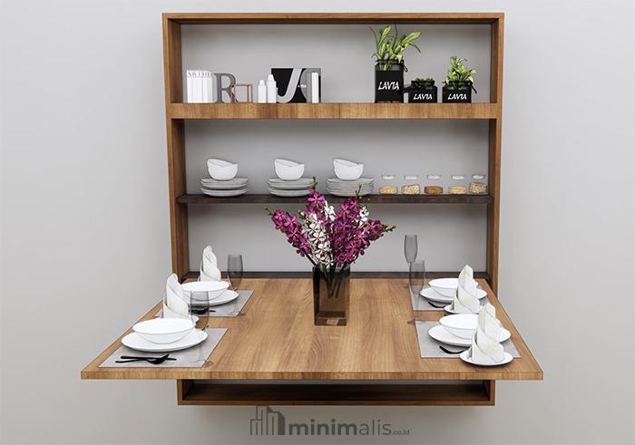 Meja Makan Tempel Dinding Minimalis, Cara Termanis Menghemat Ruangan