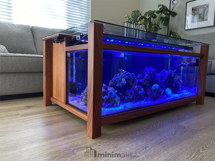 39+ Meja Aquarium Minimalis Dari Material yang Cantik Tahan Lama