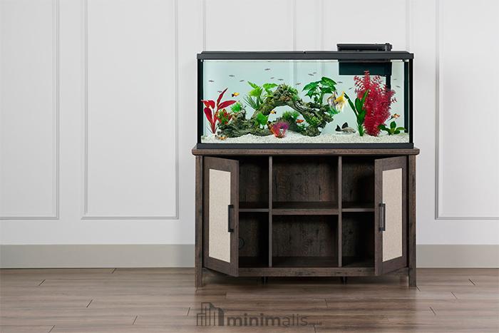 39+ Meja Aquarium Minimalis Dari Material yang Cantik Tahan Lama