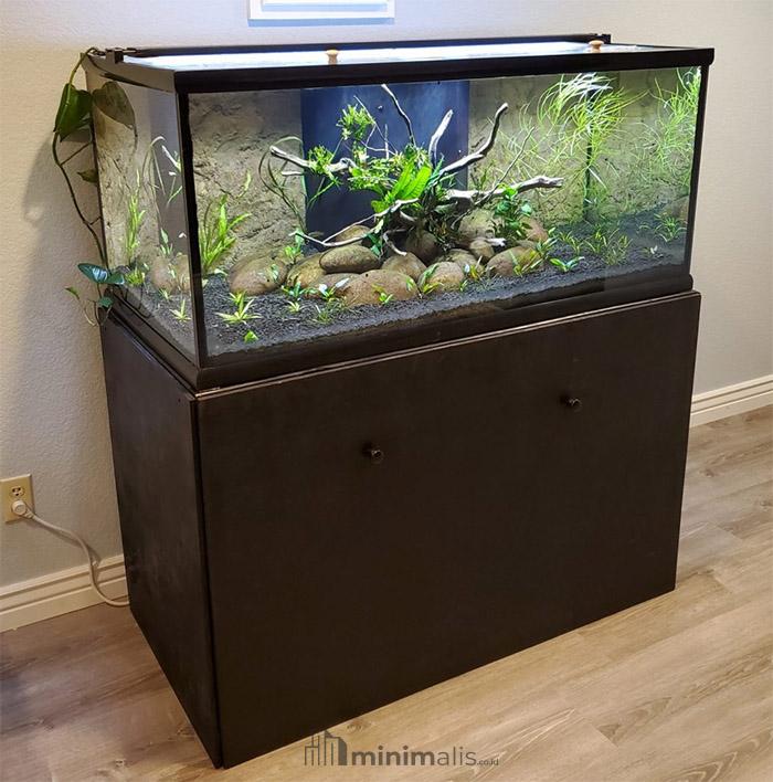 39+ Meja Aquarium Minimalis Dari Material yang Cantik Tahan Lama