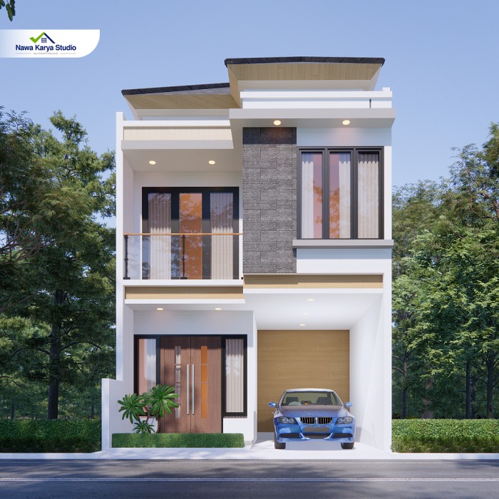 30+ Desain Rumah Minimalis 2 Lantai 6x12 Ukuran Paling Optimal Bagi Keluarga - Minimalist