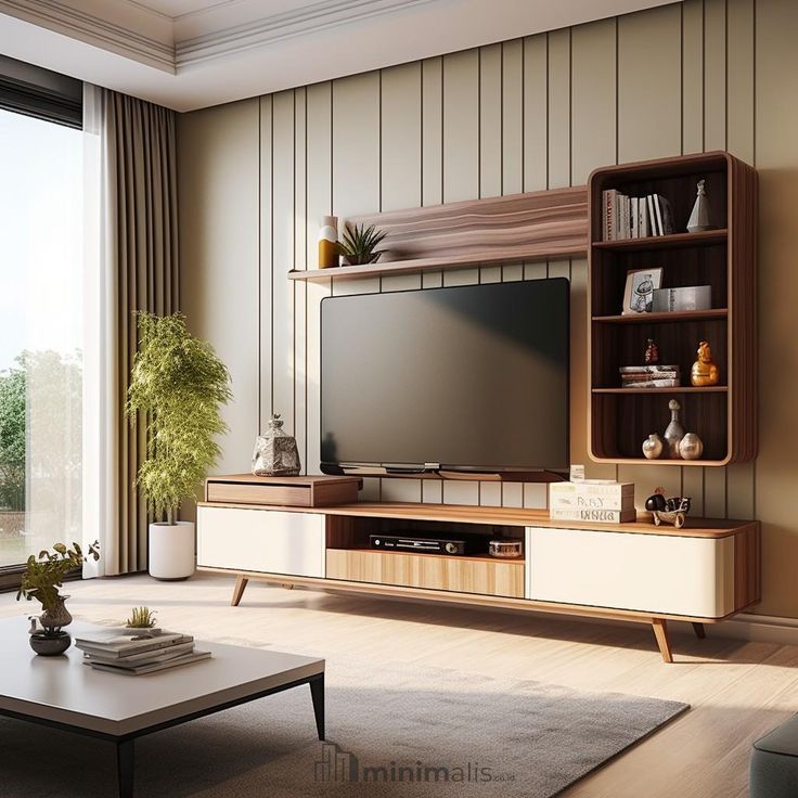 Rak TV Minimalis Modern Unik - Minimalist